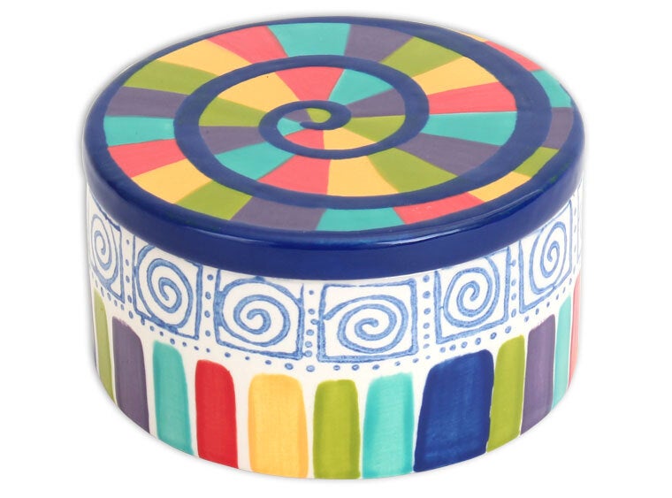 Medium Round Box | Freestyle Ceramics & Tufting